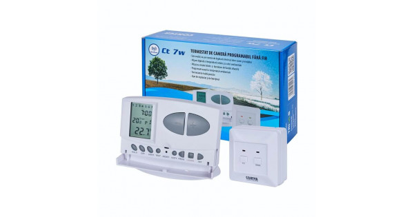Termostat pentru centrala CT7W Conter fara fir (wireless) - programabil ...