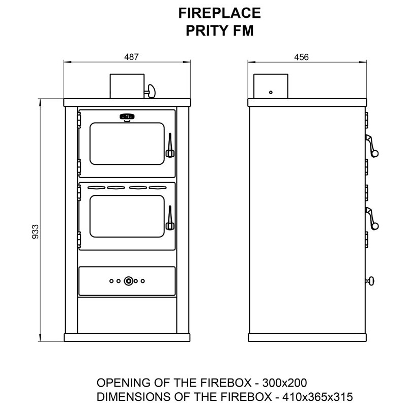 Soba simpla cu cuptor Prity FM - MagnetCenter.ro