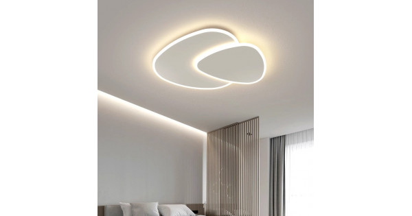 Lustra LED cu telecomanda FUTURA LUMINA 98W, Ovala, lumina Rece/Calda ...