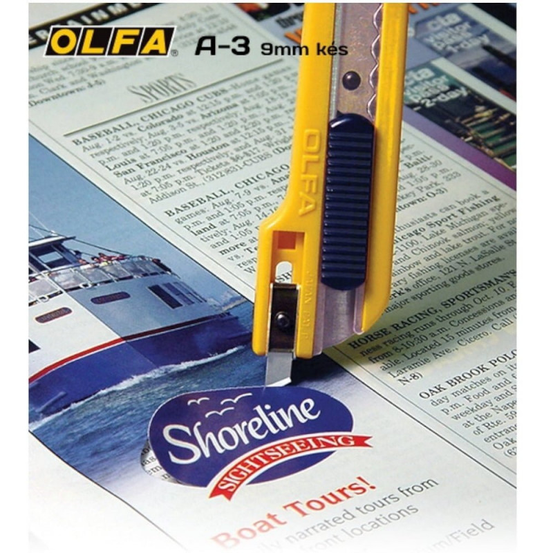 A-3 - cutter-cutit japonez de 9 mm, Olfa - MagnetCenter.ro